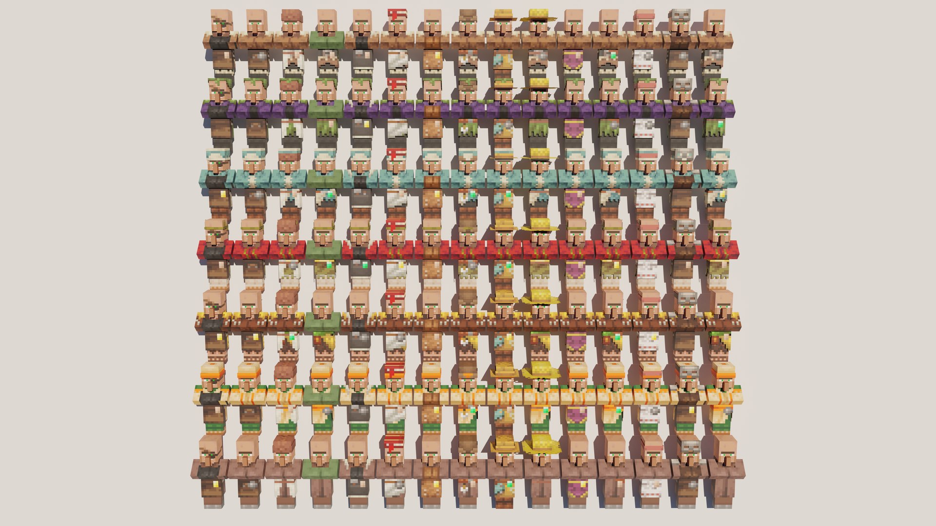 3D Minecraft Villager Rigged Model - TurboSquid 2156832