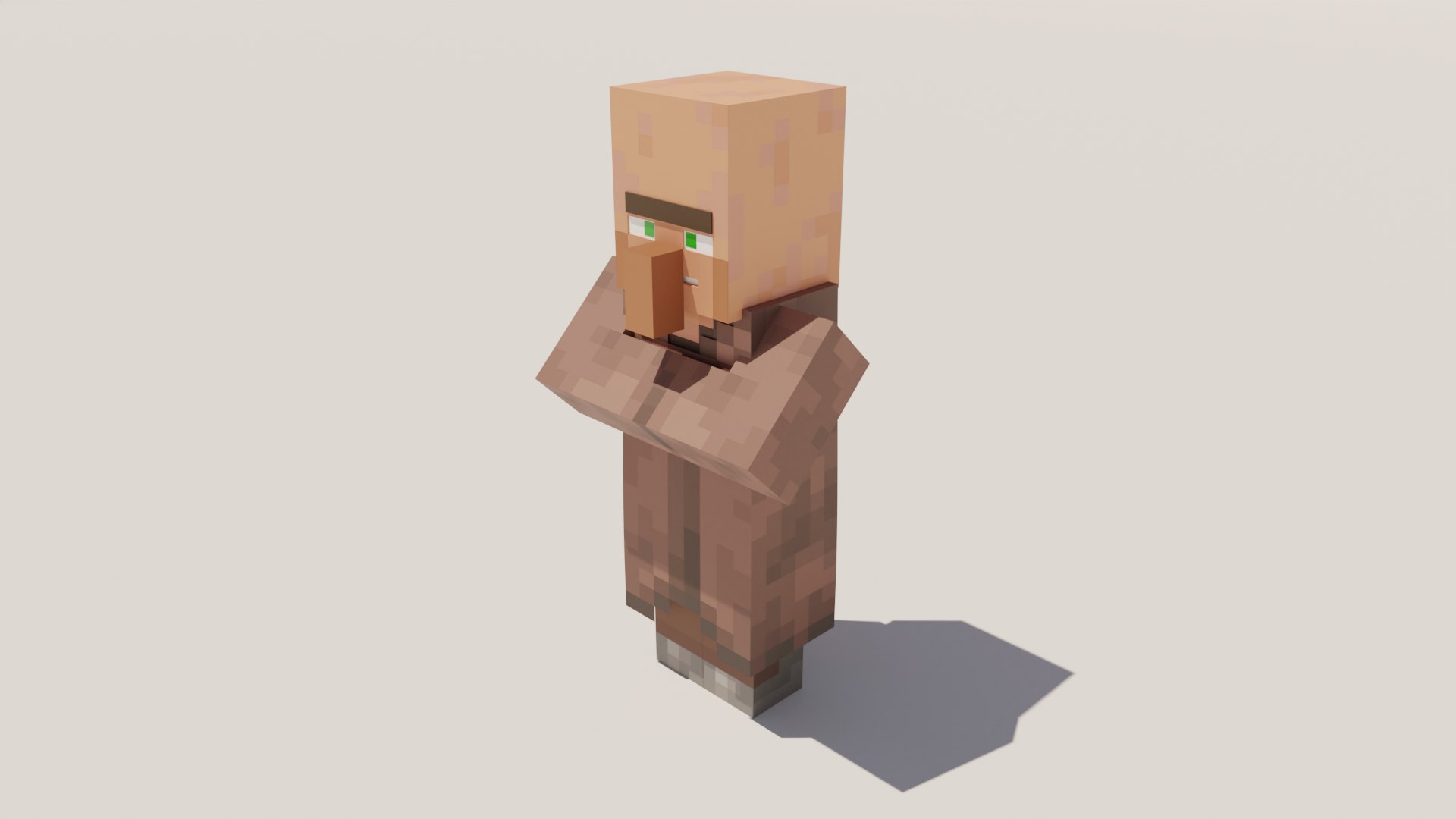 3D Minecraft Villager Rigged Model - TurboSquid 2156832