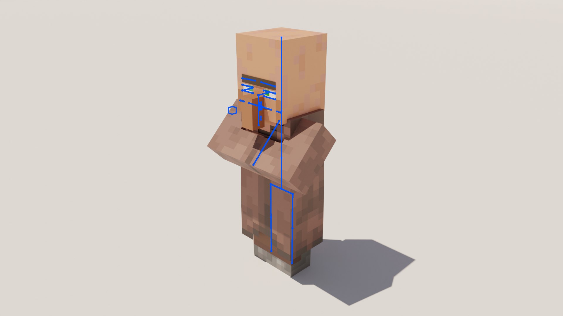 3D Minecraft Villager Rigged Model - TurboSquid 2156832