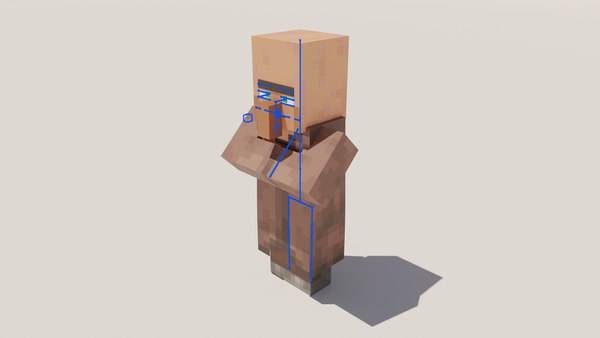 modelo 3d Aldeano de Minecraft - TurboSquid 2156832
