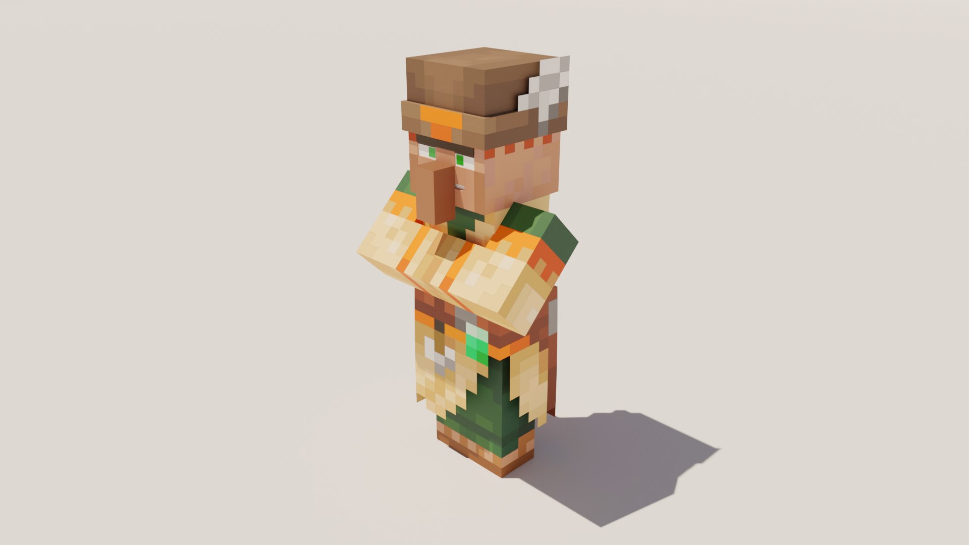 3D Minecraft Villager Rigged Model - TurboSquid 2156832