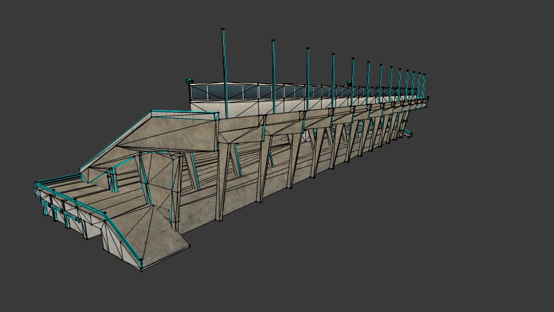 Fan Grandstand 3d Obj