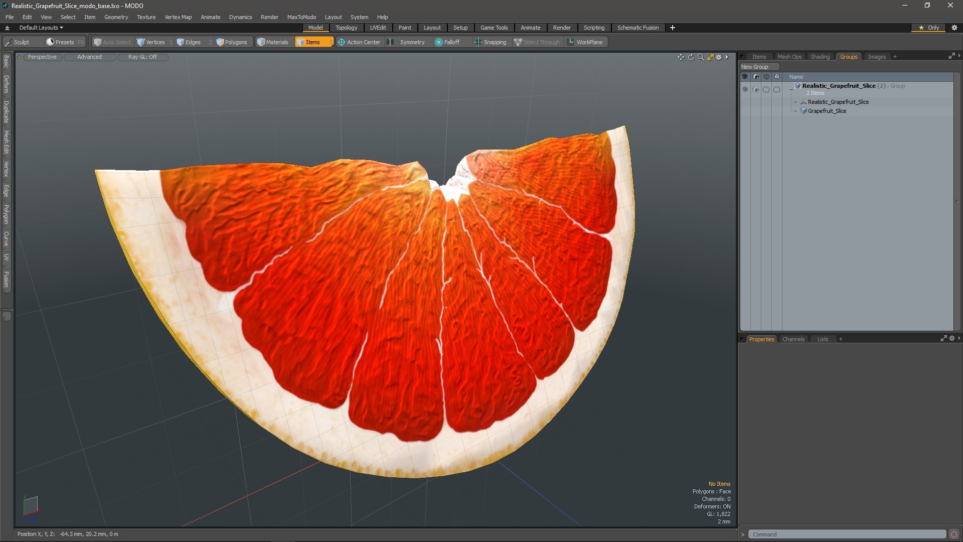 Realistic Grapefruit Slice 3D - TurboSquid 2201986