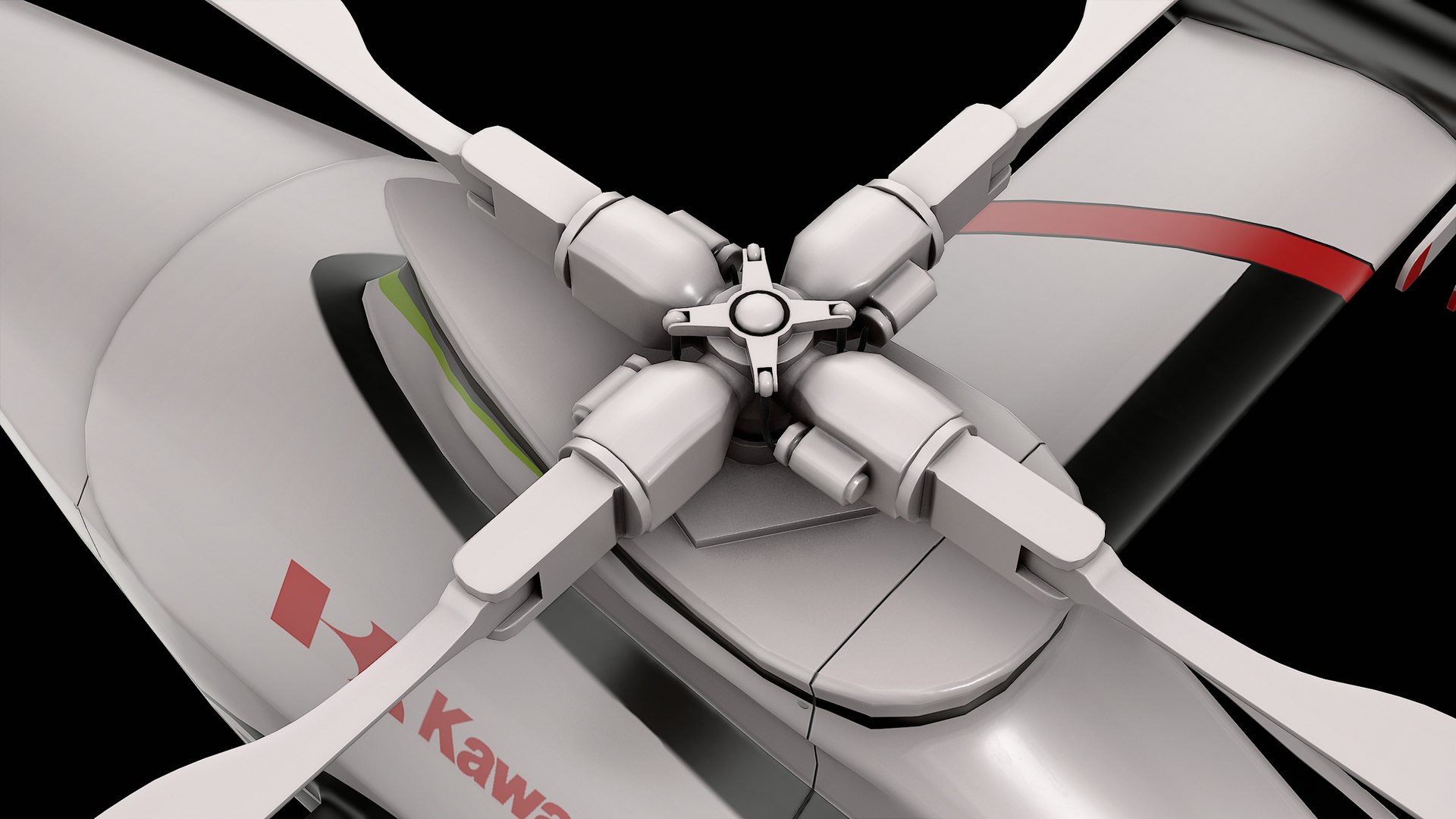 Kawasaki K-Racer X1 Unmanned Helicopter 3D Model - TurboSquid 2328911