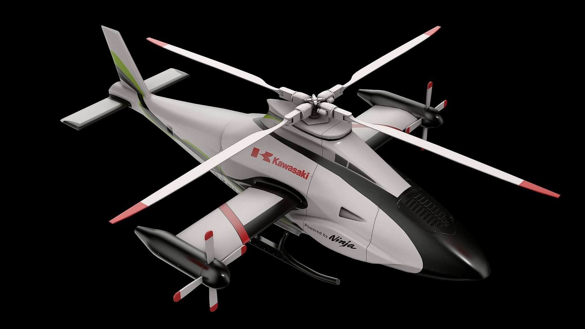 Kawasaki K-Racer X1 Unmanned Helicopter 3D Model - TurboSquid 2328911