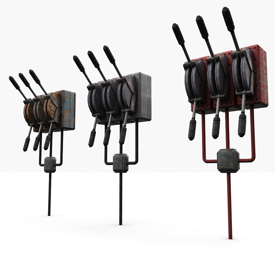 3d Model Lever Metal