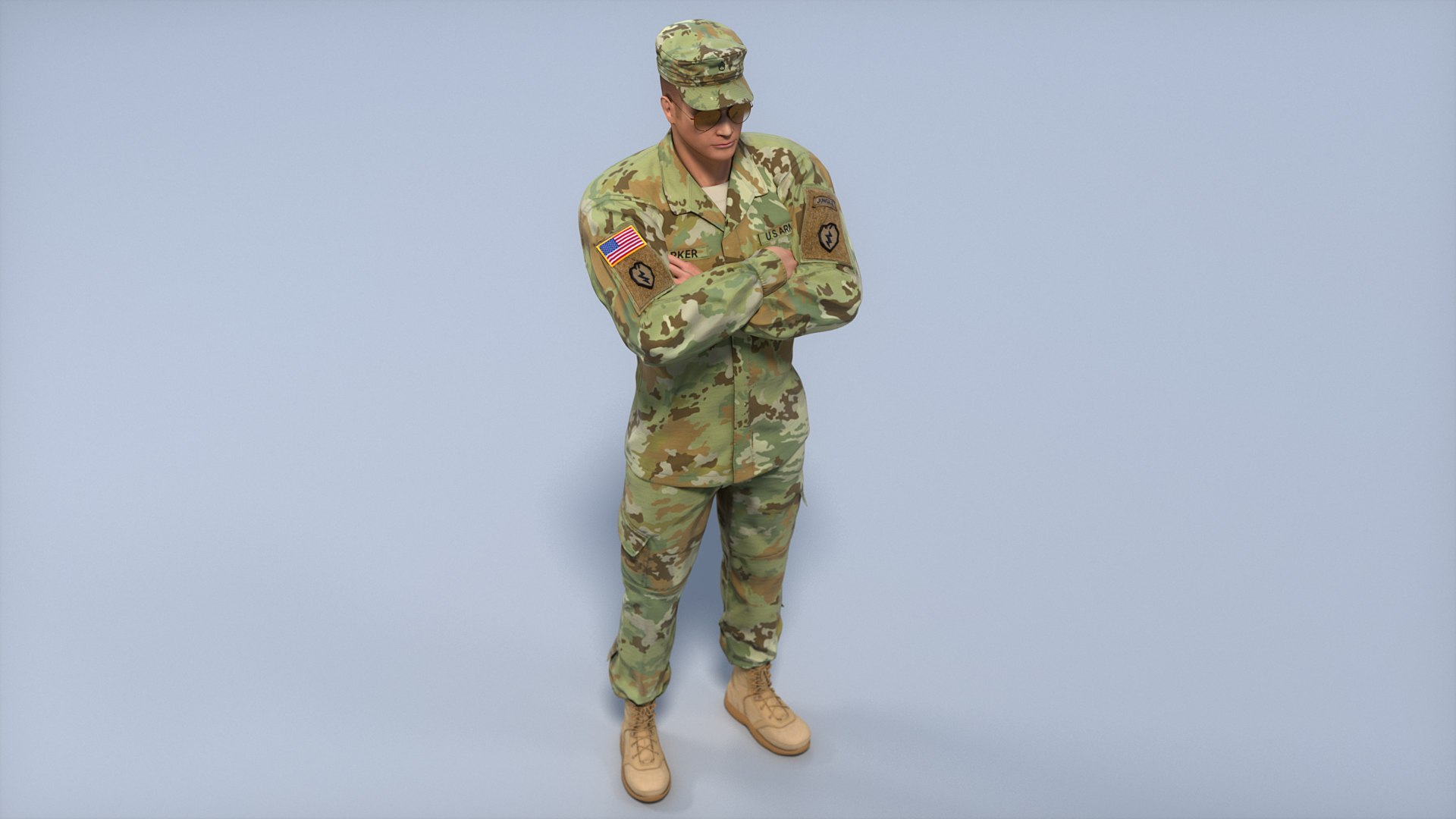 US Army Male Soldier ACU HQ 3D Model - TurboSquid 2286814