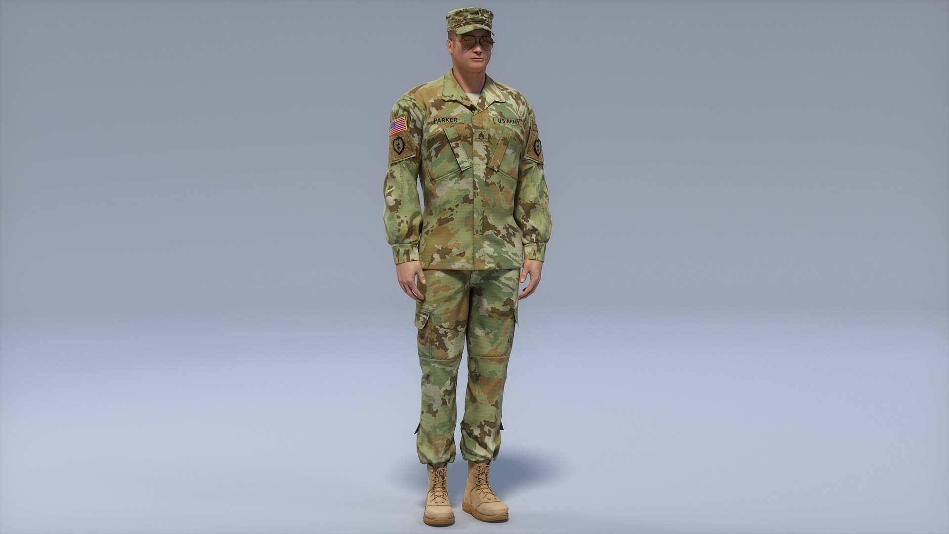 US Army Male Soldier ACU HQ 3D Model - TurboSquid 2286814
