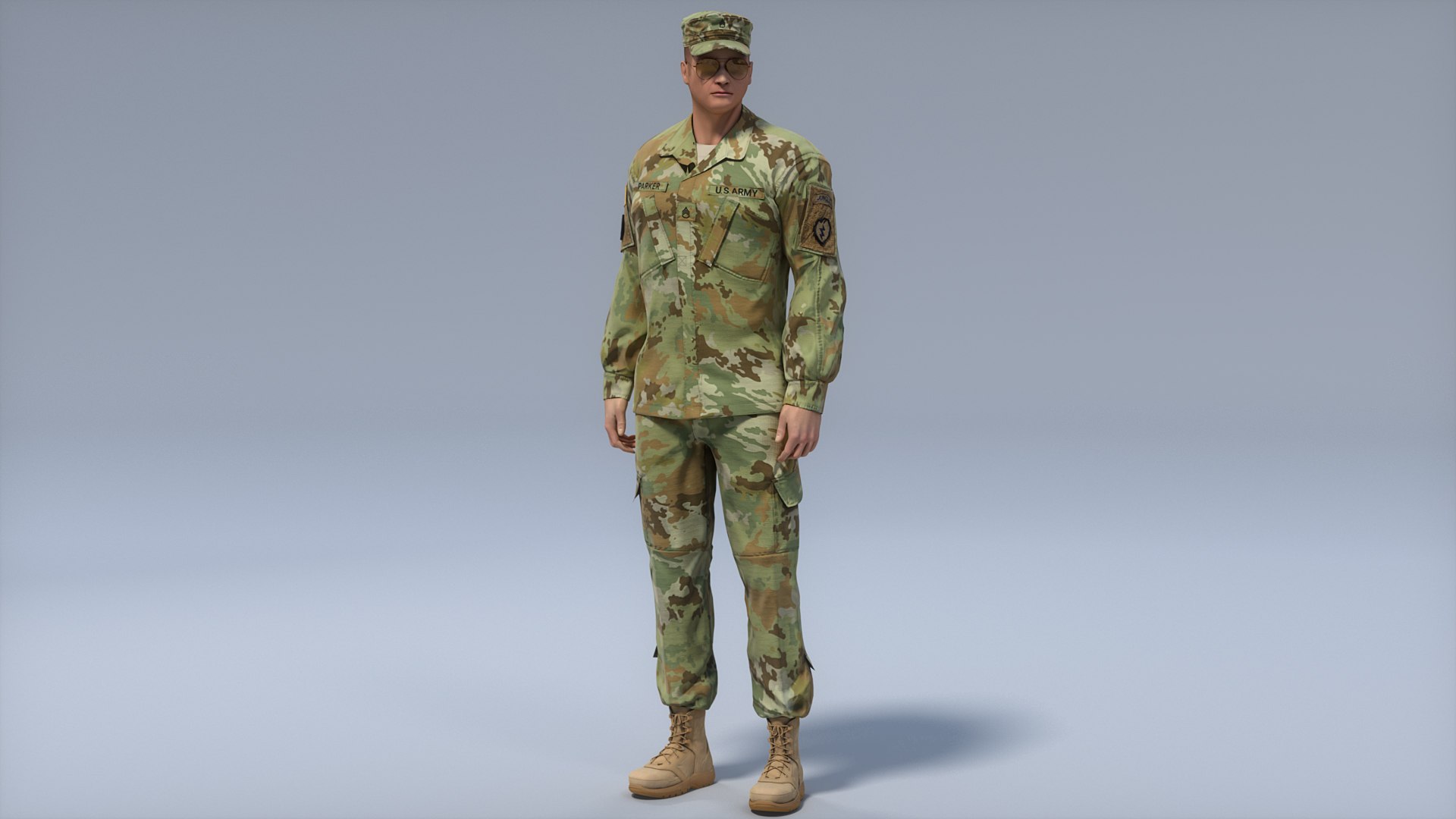 US Army Male Soldier ACU HQ 3D Model - TurboSquid 2286814