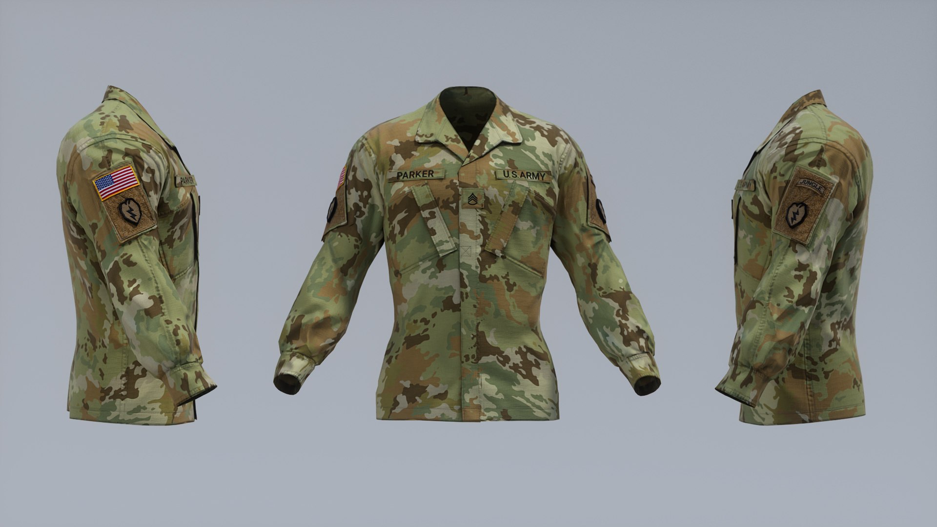 US Army Male Soldier ACU HQ 3D Model - TurboSquid 2286814