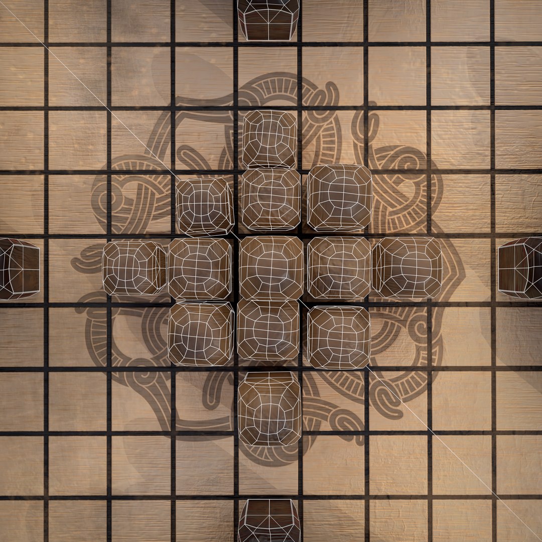 3D Wooden Carved Hnefatafl Viking Chess Set Model - TurboSquid 2008877