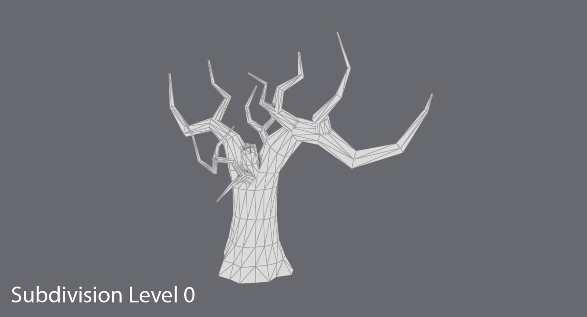 3d Model Bare Desert Tree 03
