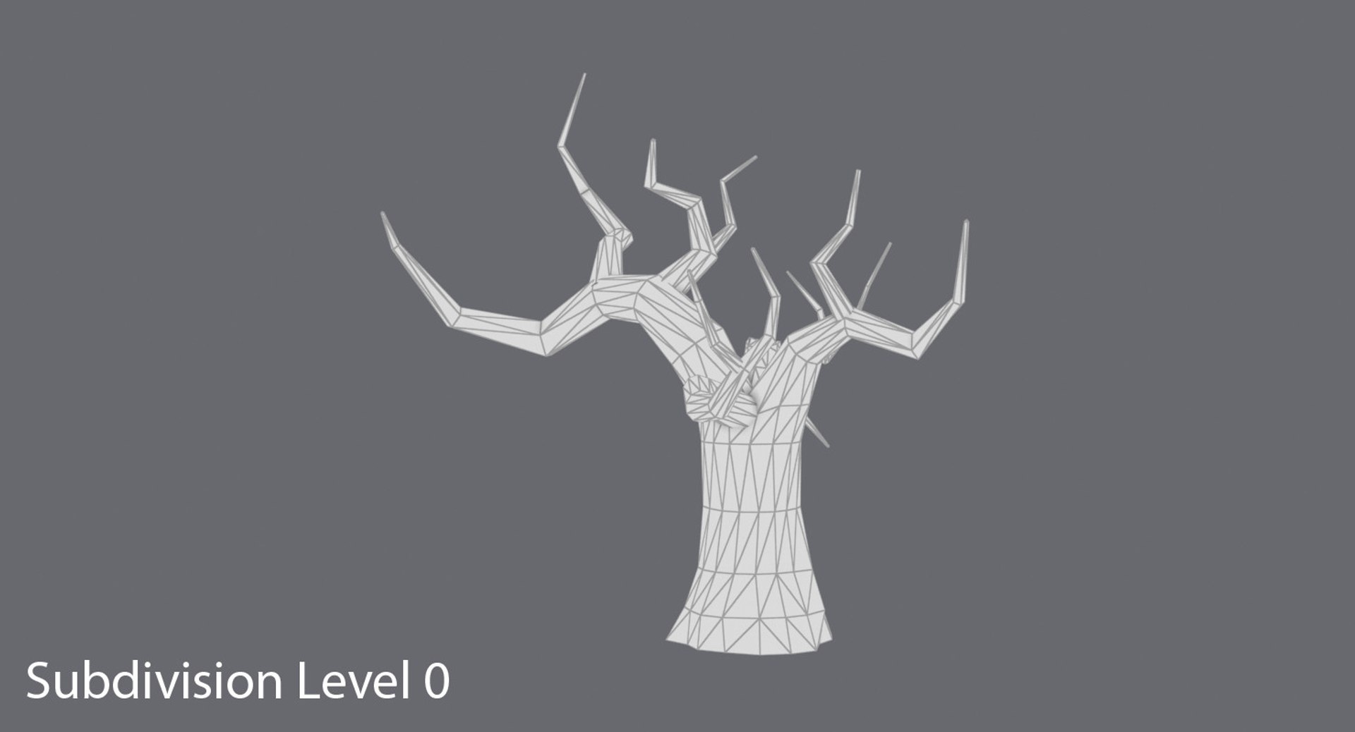 3d Model Bare Desert Tree 03