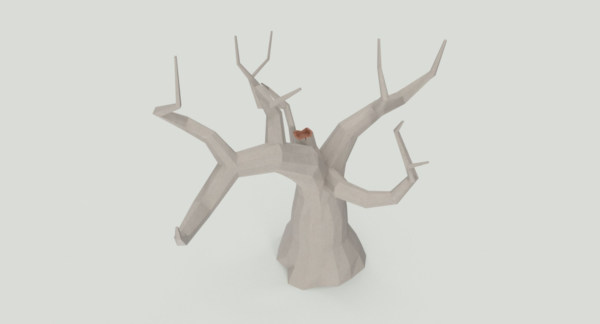 3d Model Bare Desert Tree 03