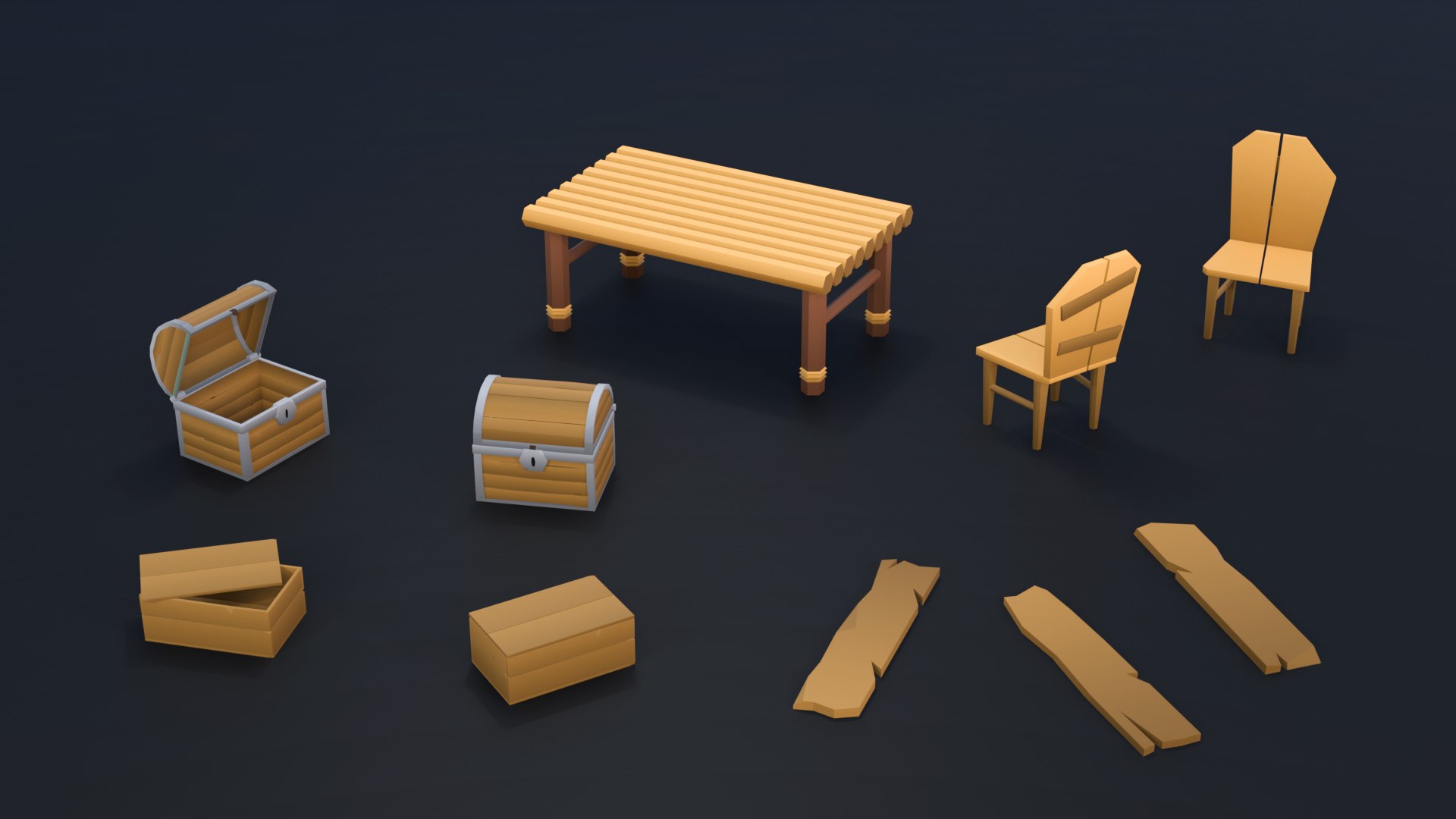 Survival Island - Low Poly 3D Asset Pack Model - TurboSquid 2397579