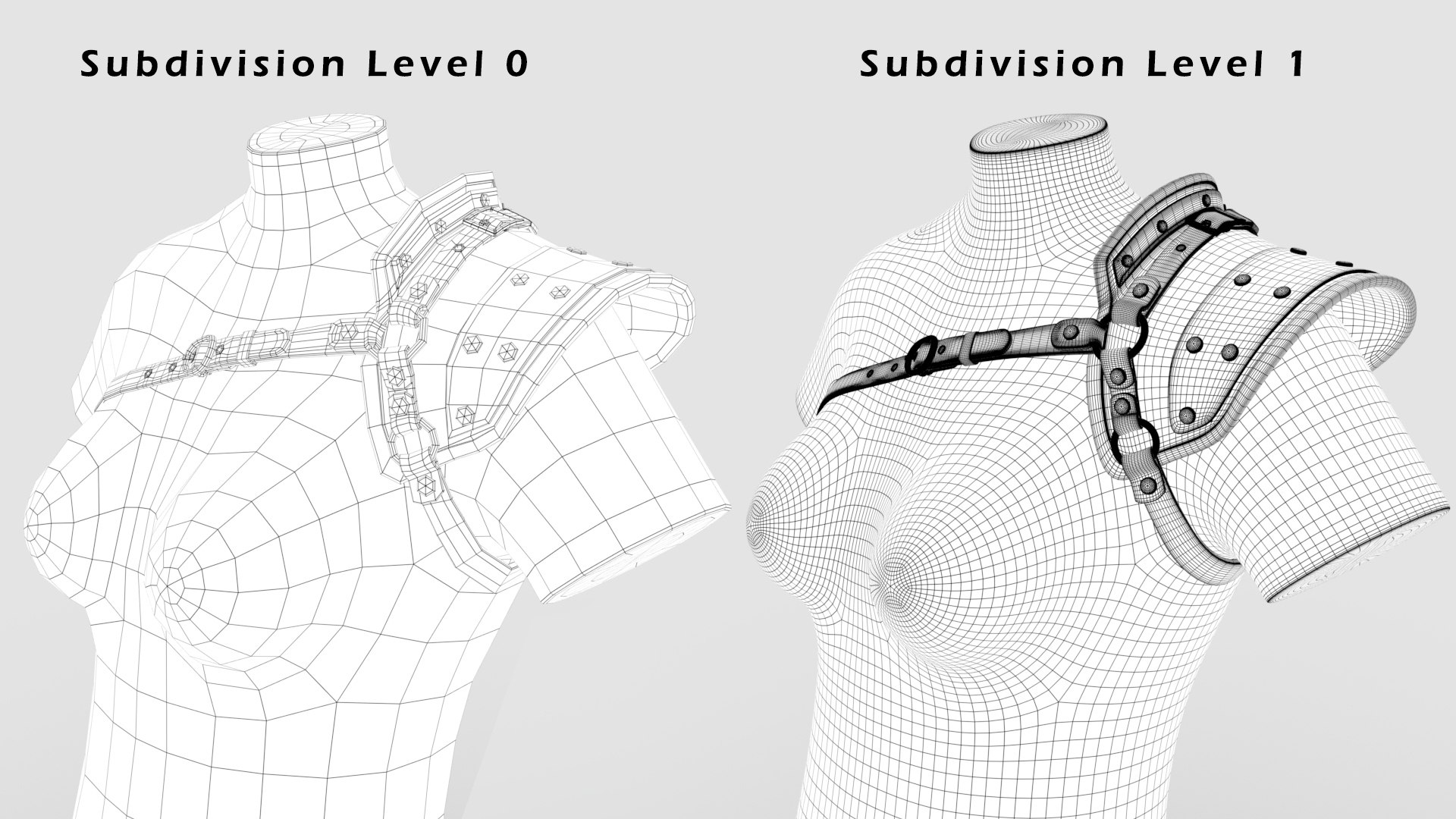 3D Female Leather Pauldron Model - TurboSquid 2065513