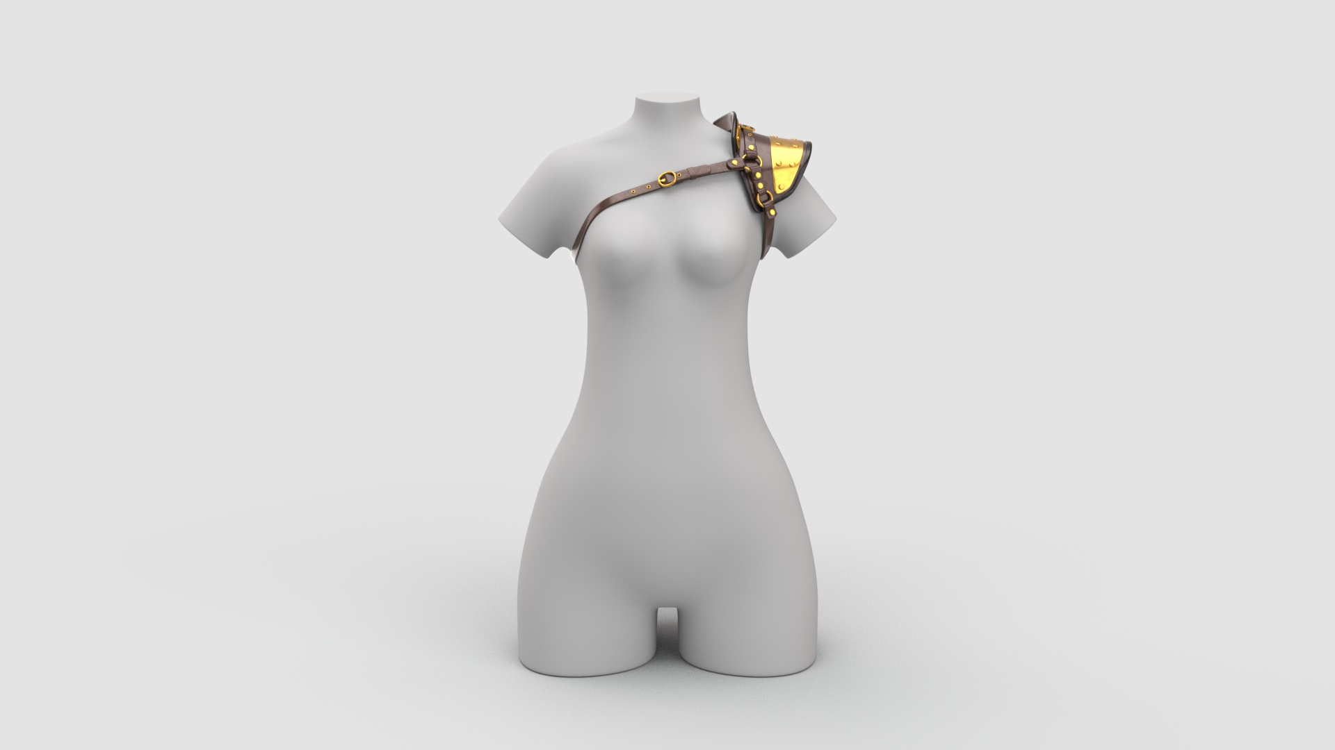 3D Female Leather Pauldron Model - TurboSquid 2065513