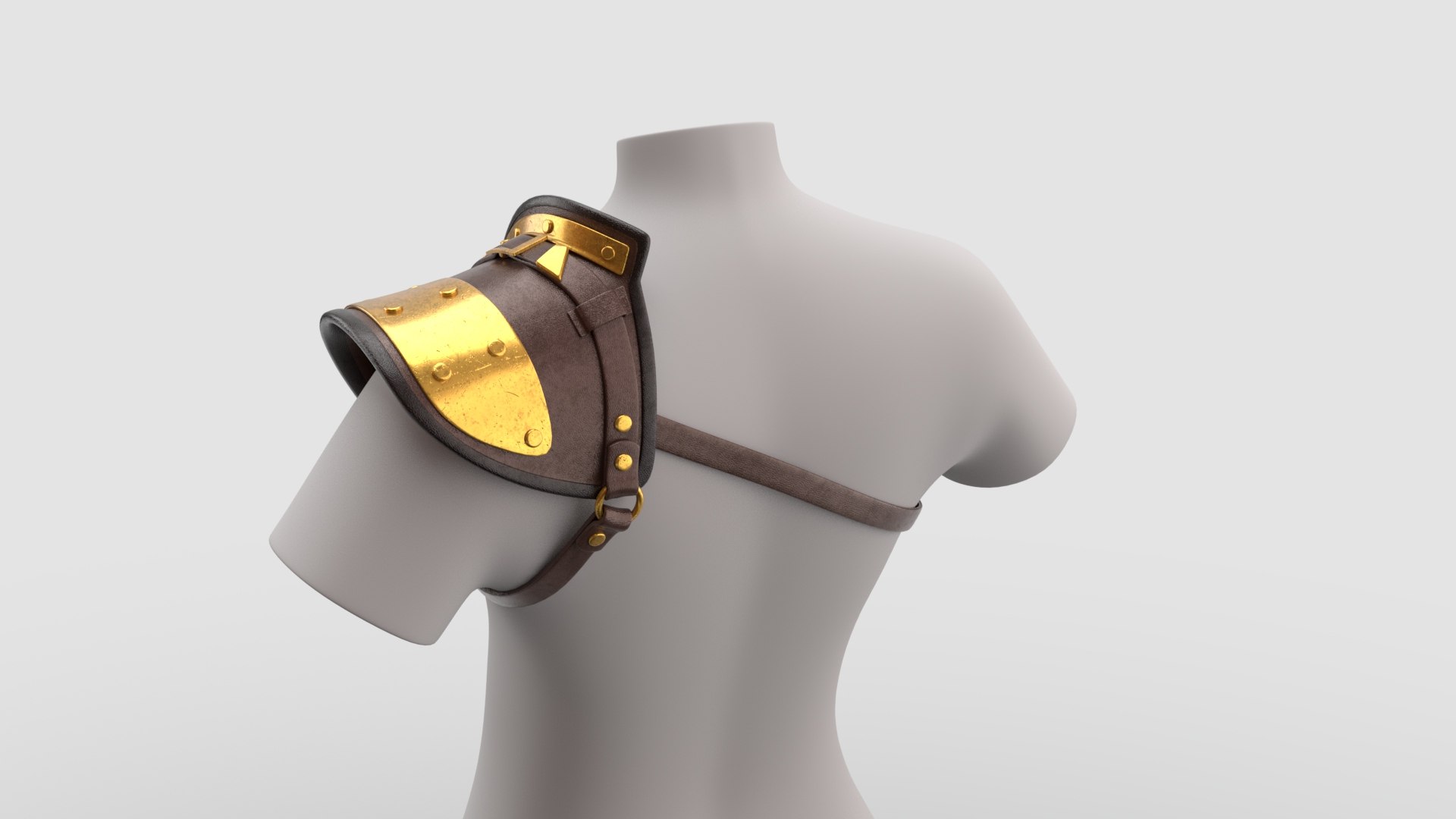 3D Female Leather Pauldron Model - TurboSquid 2065513