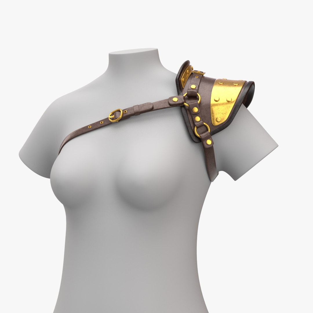 3D Female Leather Pauldron model - TurboSquid 2065513
