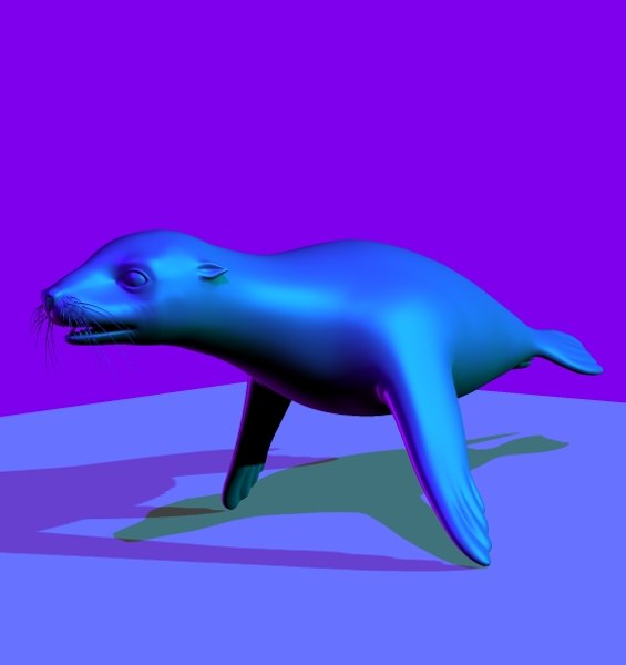 seal 3d obj