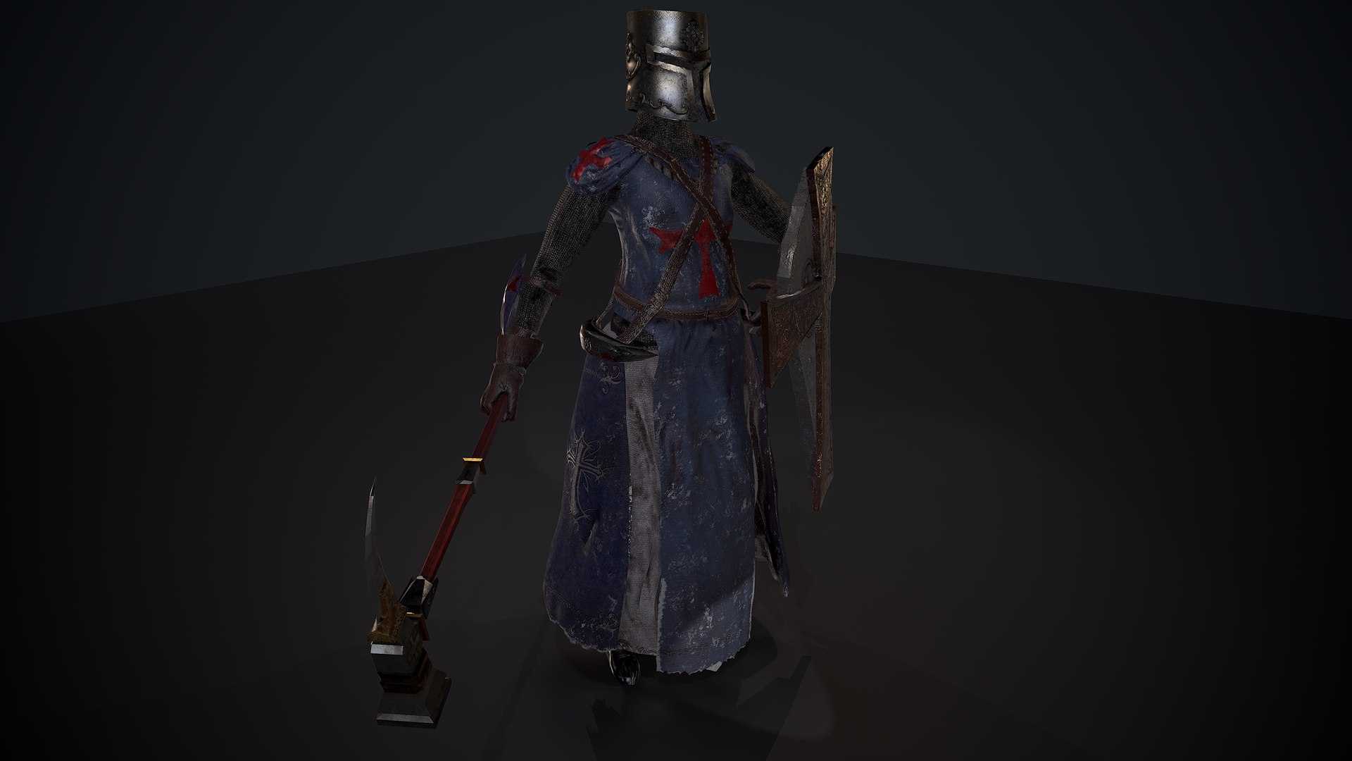 3D Knight Weapons Shield Model - TurboSquid 1621041