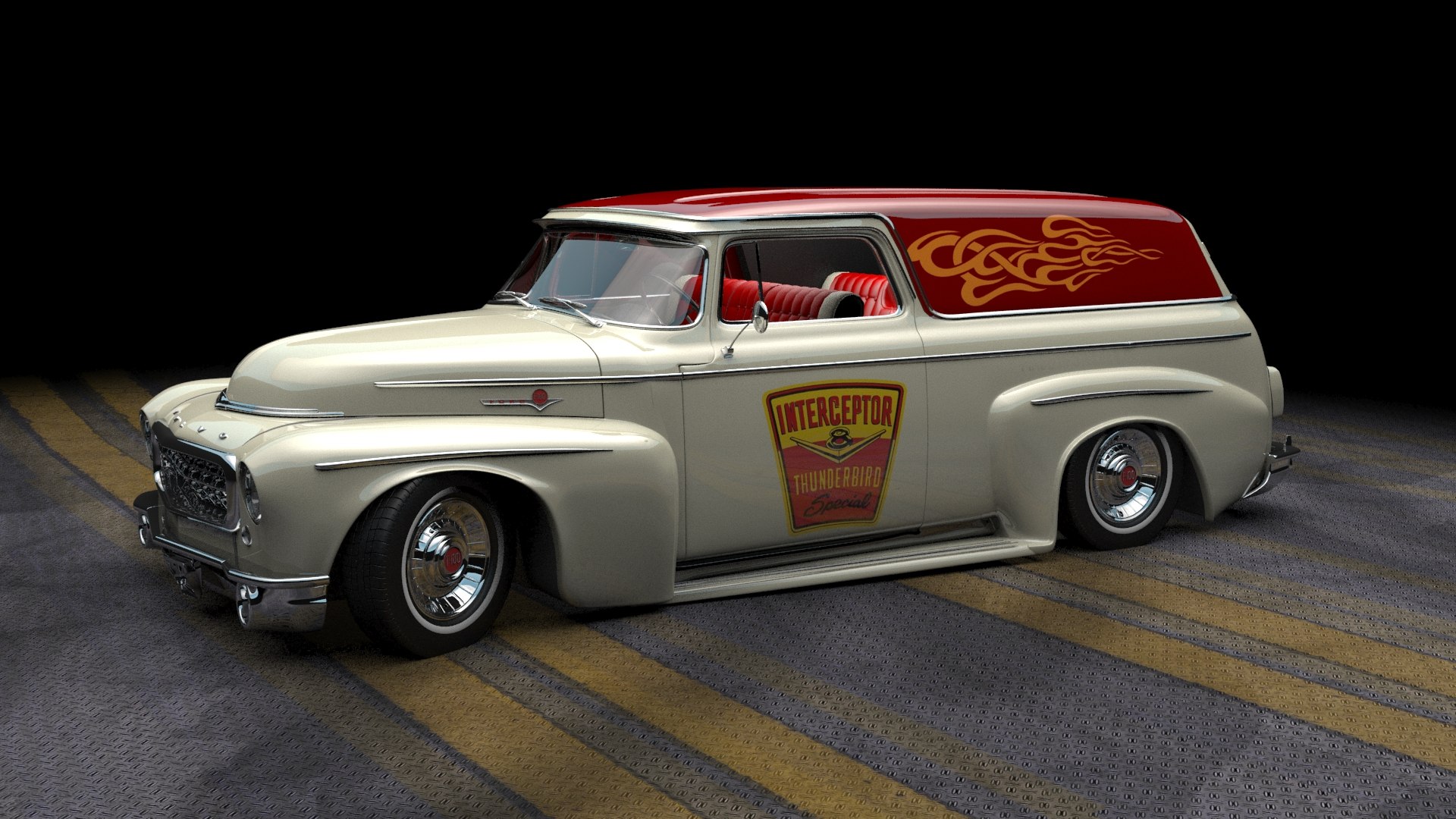 F-100 Custom Panel Van 3D Model - TurboSquid 2352778