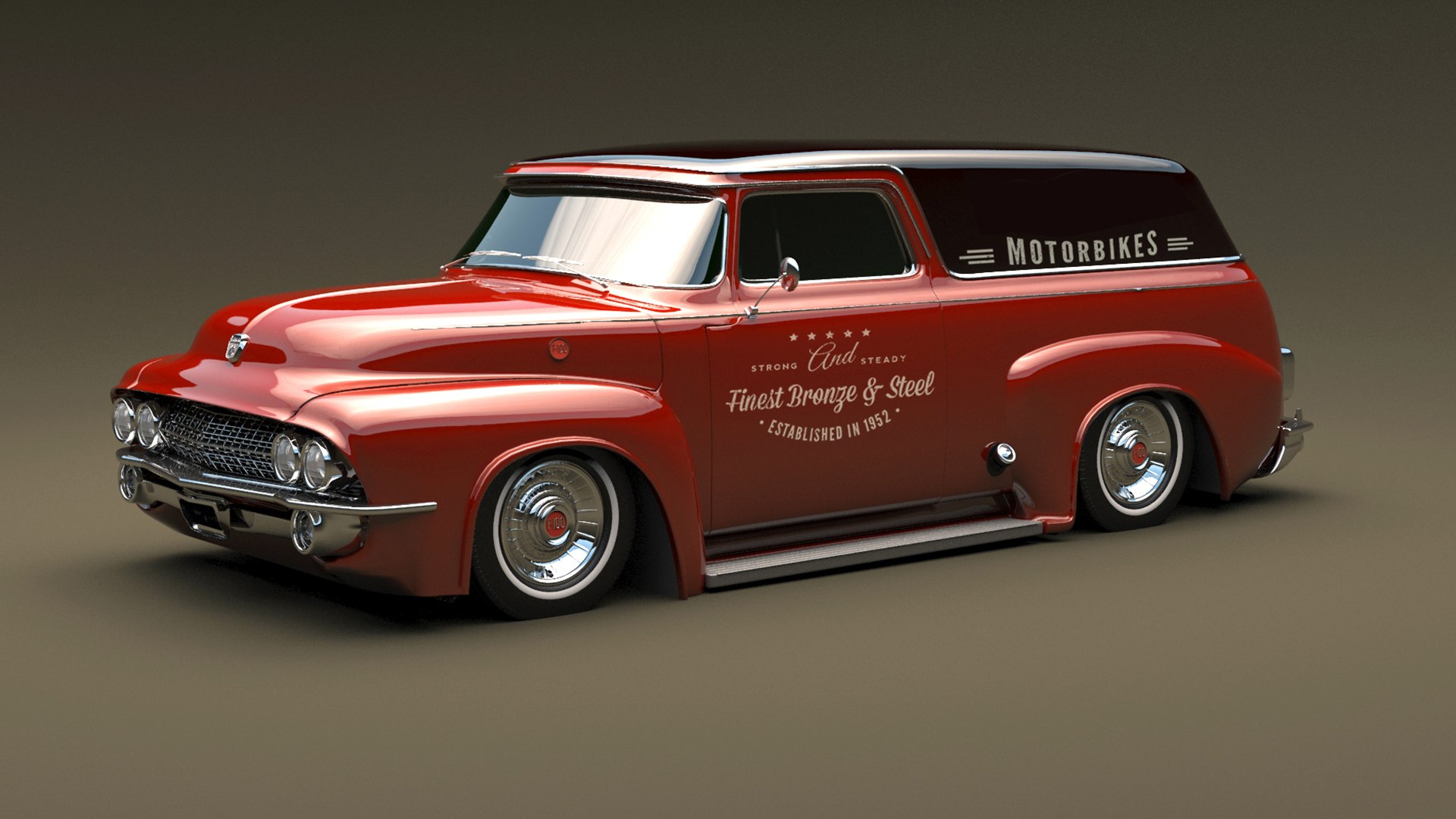 F-100 Custom Panel Van 3D Model - TurboSquid 2352778