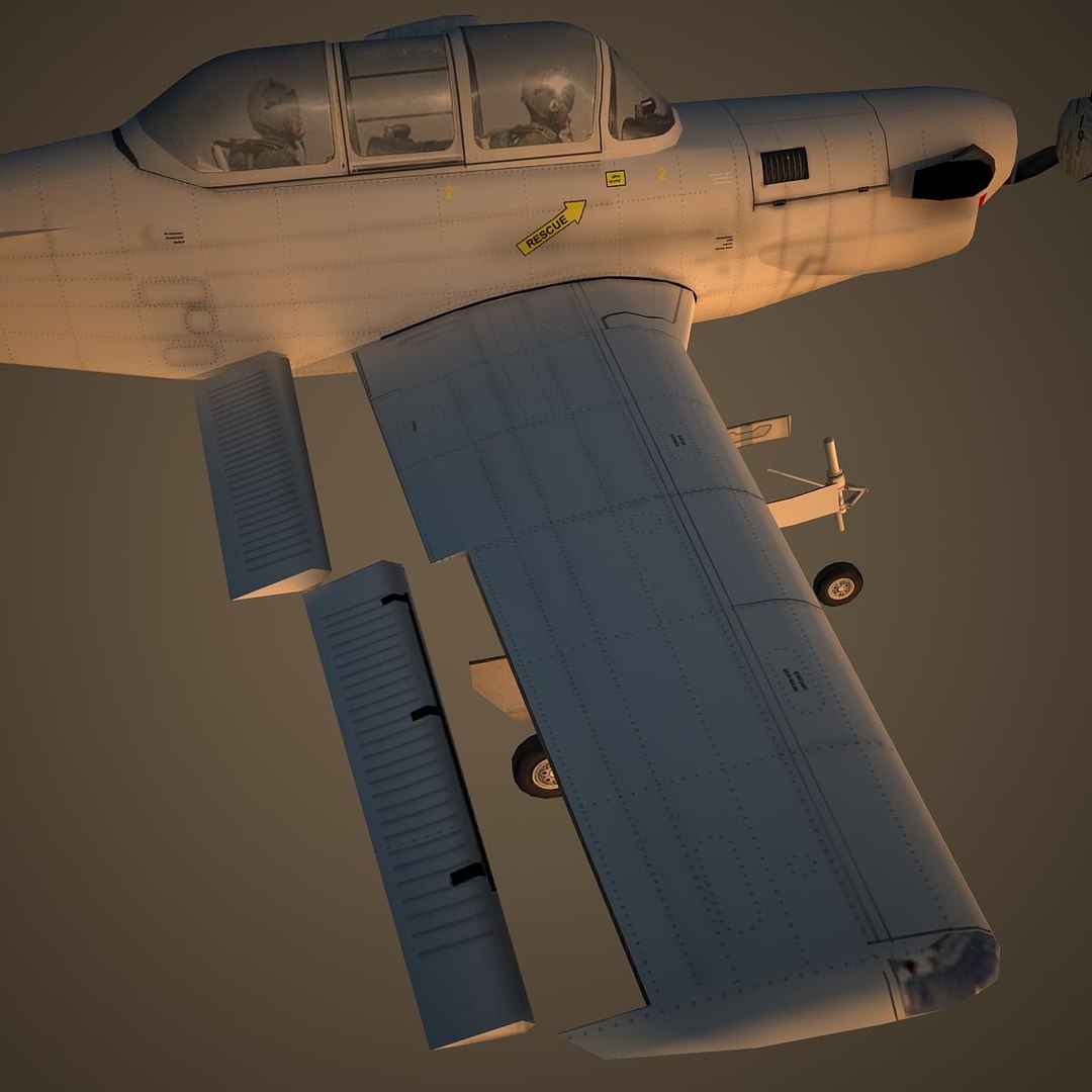 Beechcraft Low-poly Trainer 3d Max