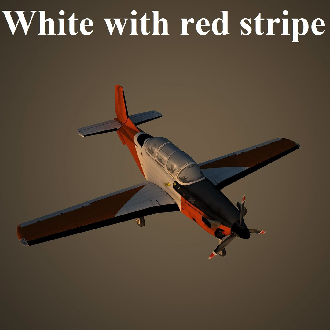 Beechcraft Low-poly Trainer 3d Max