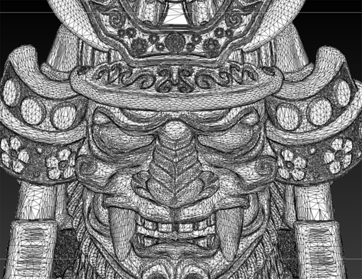 3D Samurai Head Bead Model - TurboSquid 1981739