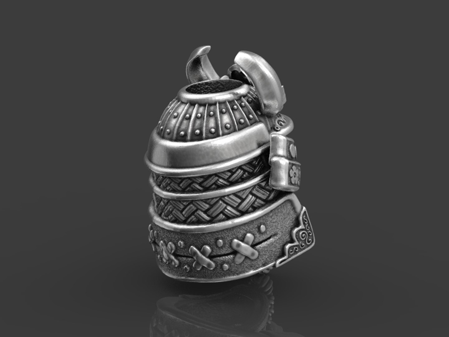 3D Samurai Head Bead Model - TurboSquid 1981739