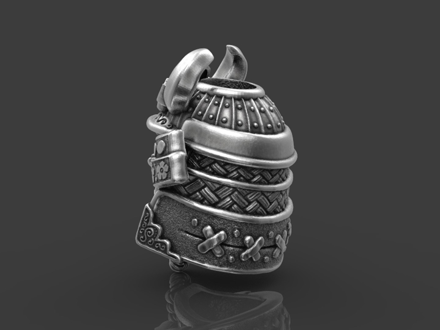3D Samurai Head Bead Model - TurboSquid 1981739