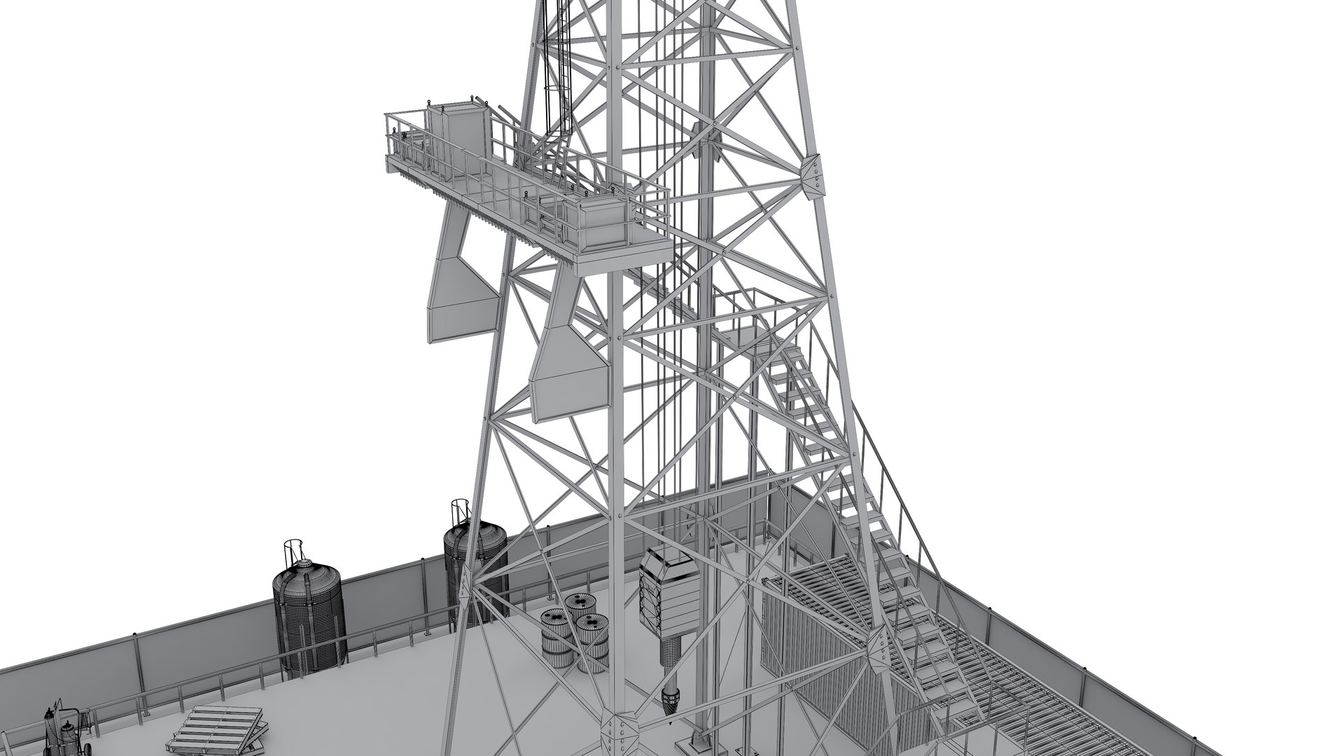 3D Drilling Rig Platform - TurboSquid 2206684