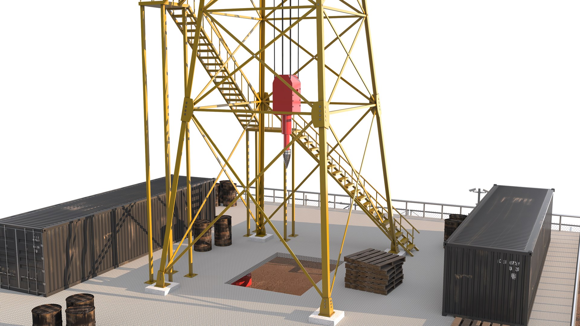 3D Drilling Rig Platform - TurboSquid 2206684