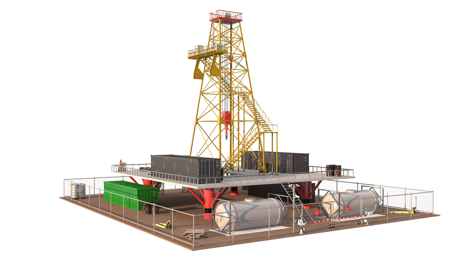 3D Drilling Rig Platform - TurboSquid 2206684