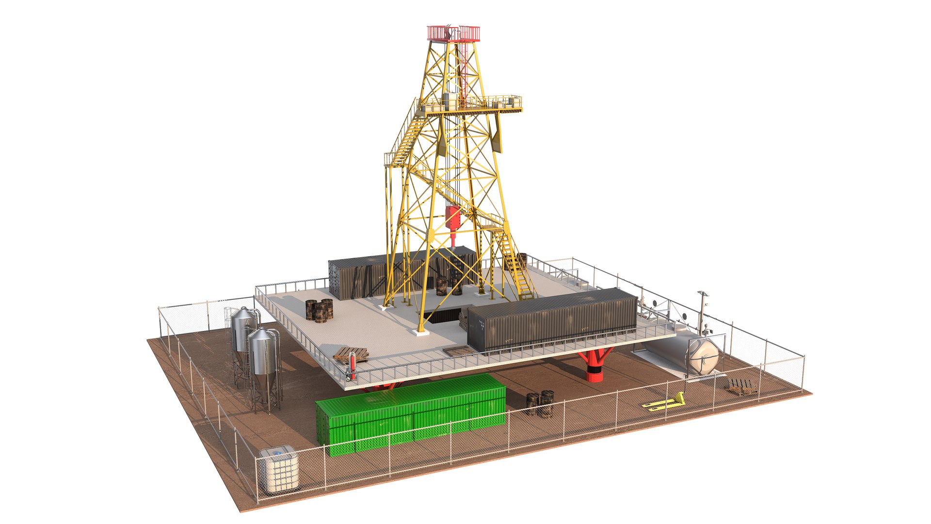 3D Drilling Rig Platform - TurboSquid 2206684