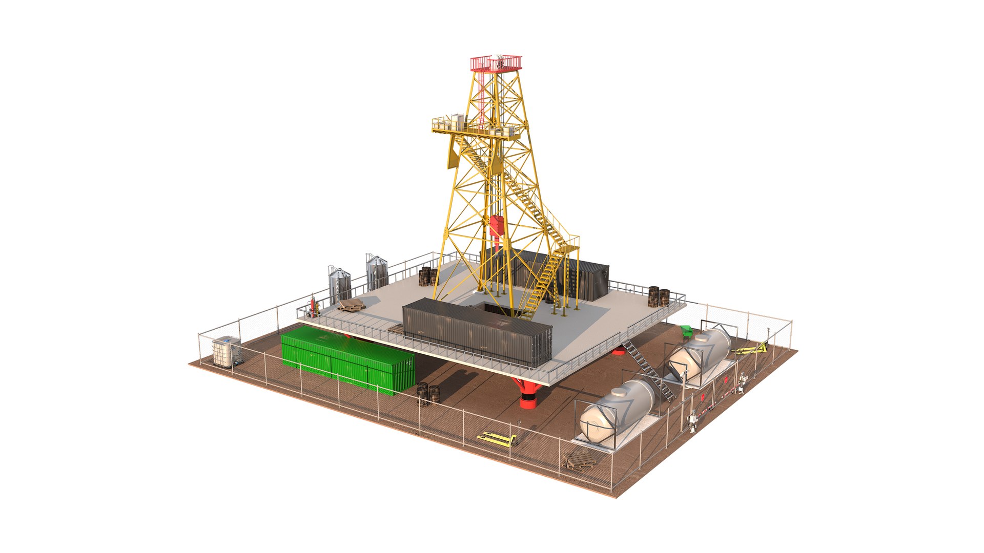 3D Drilling Rig Platform - TurboSquid 2206684