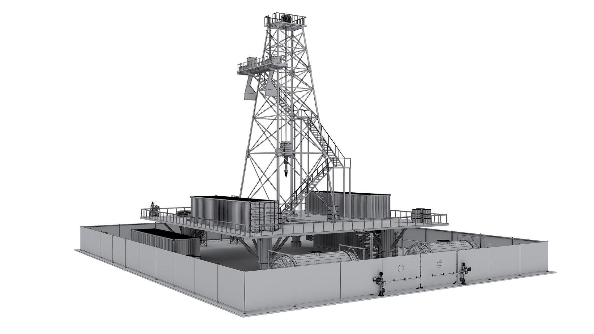 3D Drilling Rig Platform - TurboSquid 2206684