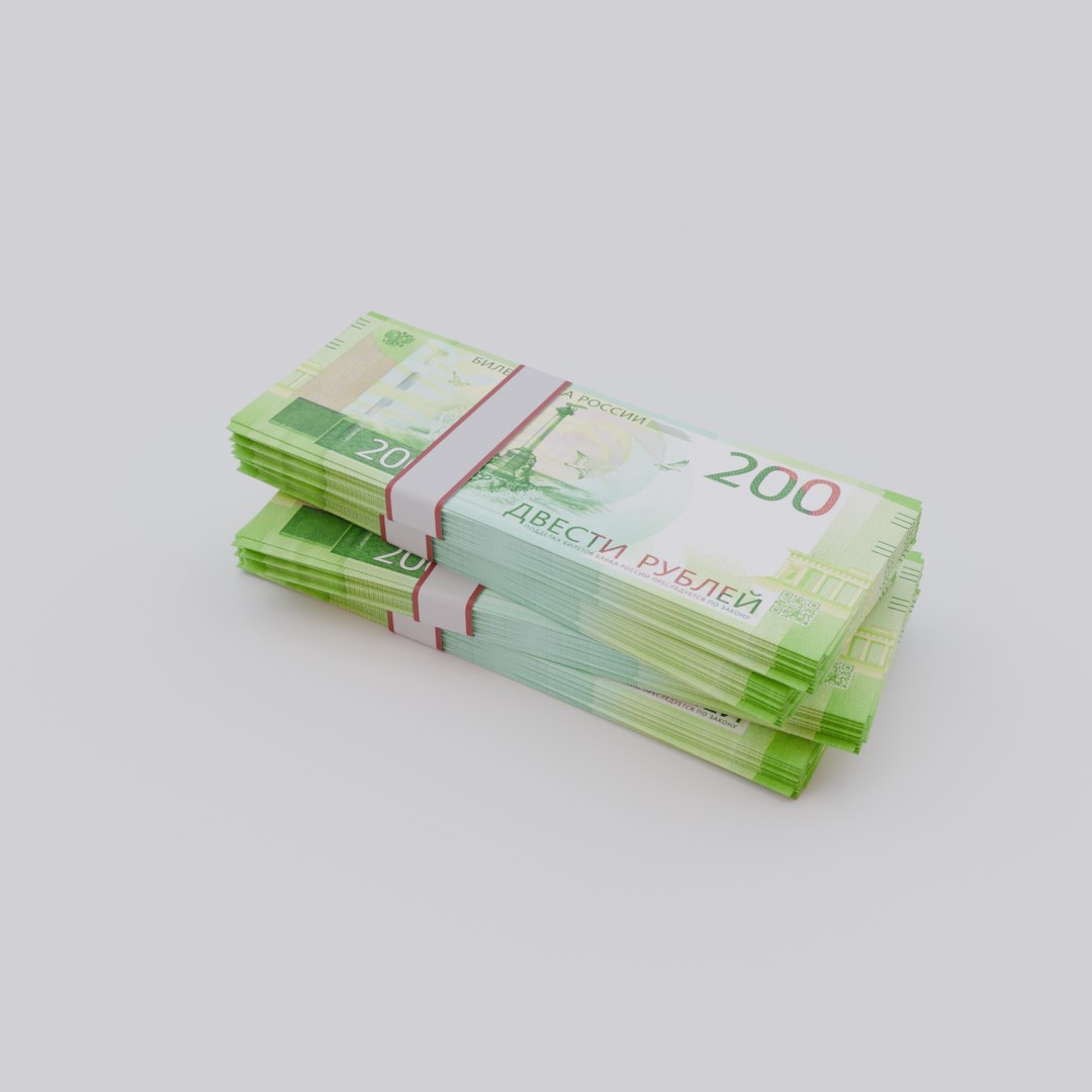 200 Russian Ruble RUB Currency 3D - TurboSquid 2380983