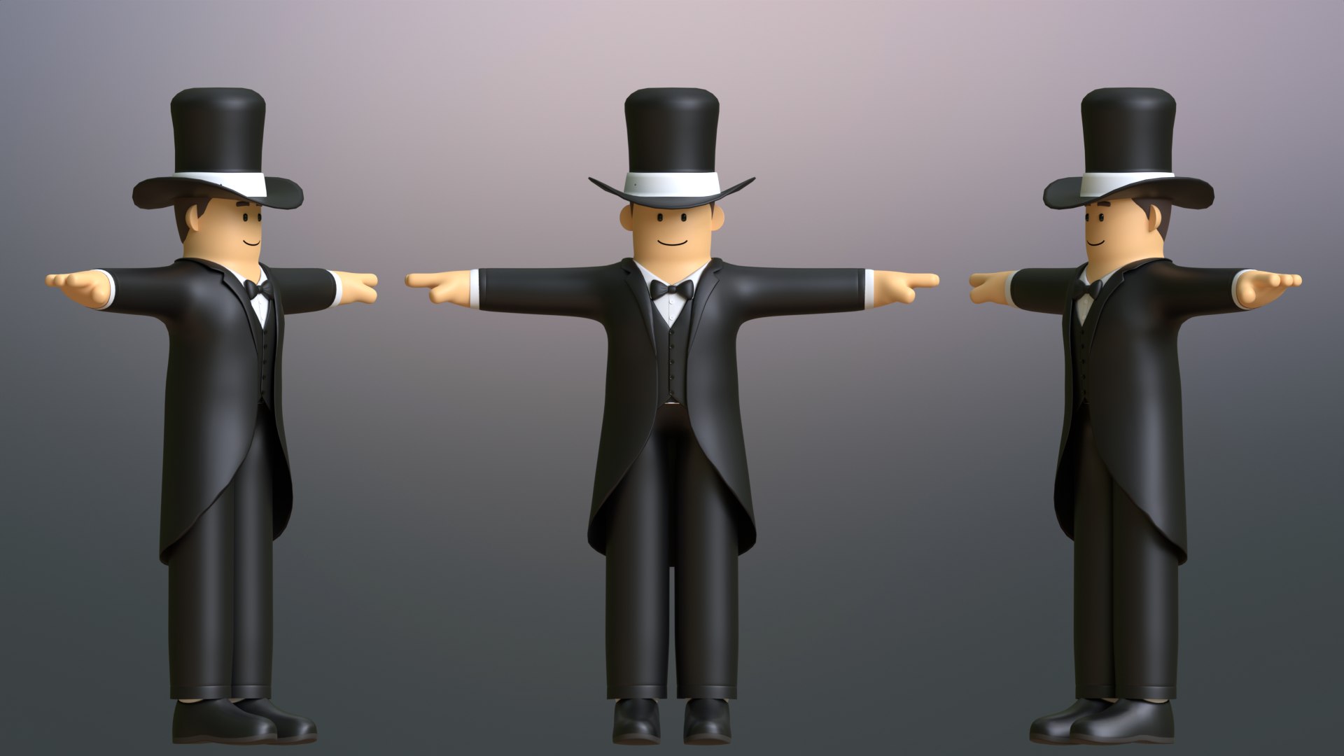 Minimal Magician Cartoon Character Model - TurboSquid 2086975