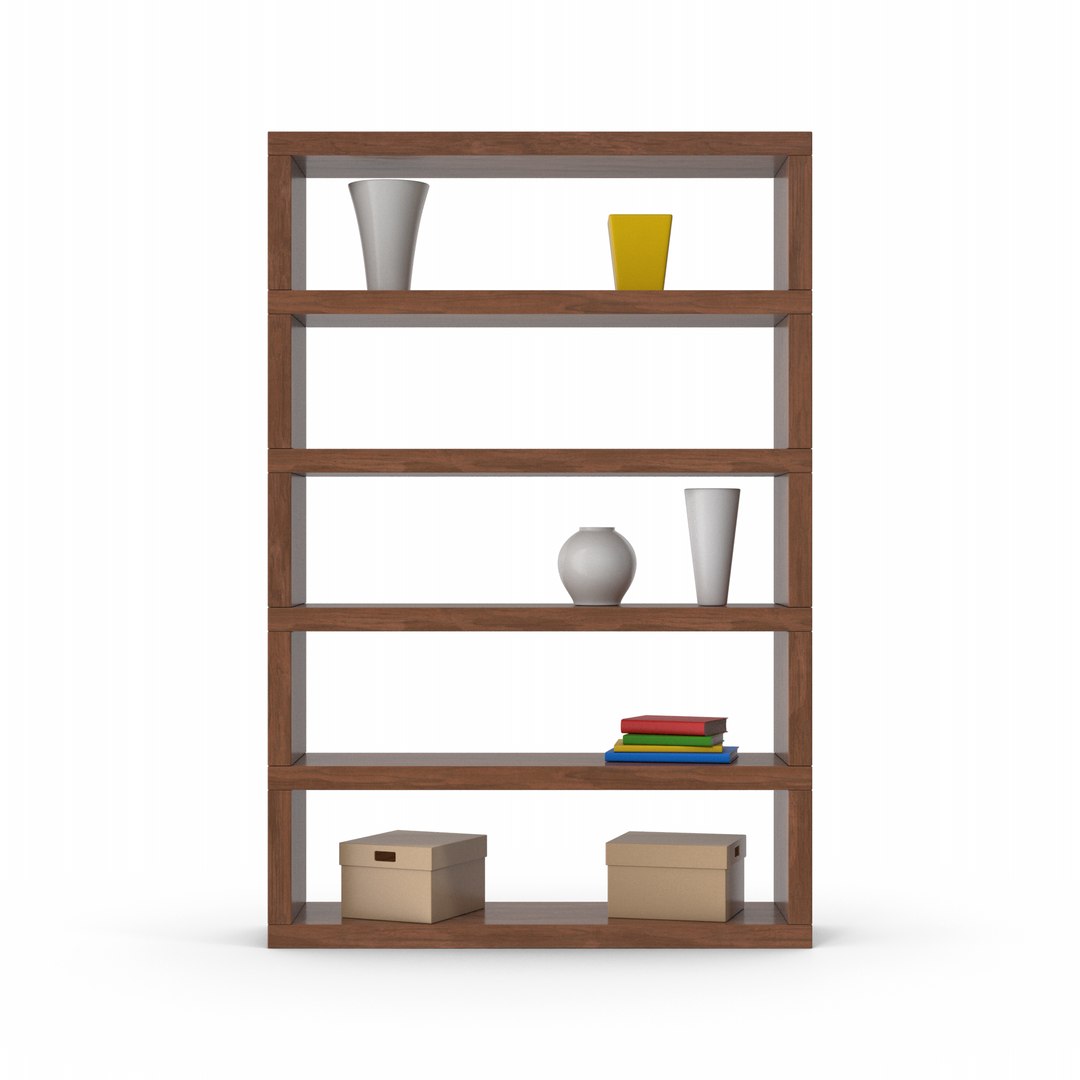 Wooden Shelf Set 3D Model - TurboSquid 2228700