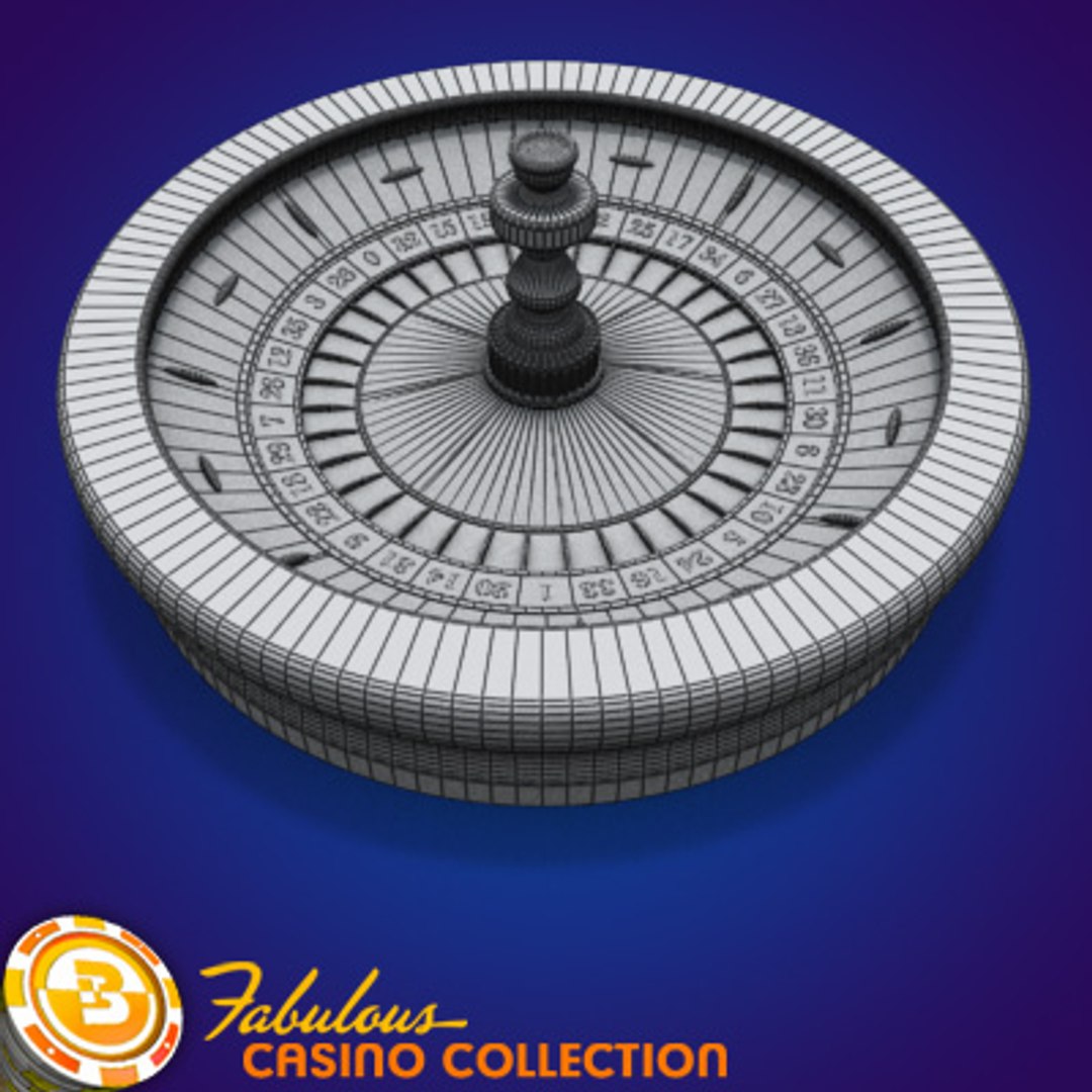 european roulette wheel - 3d model
