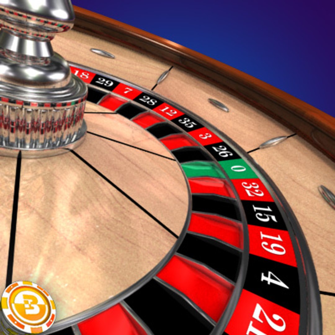 european roulette wheel - 3d model