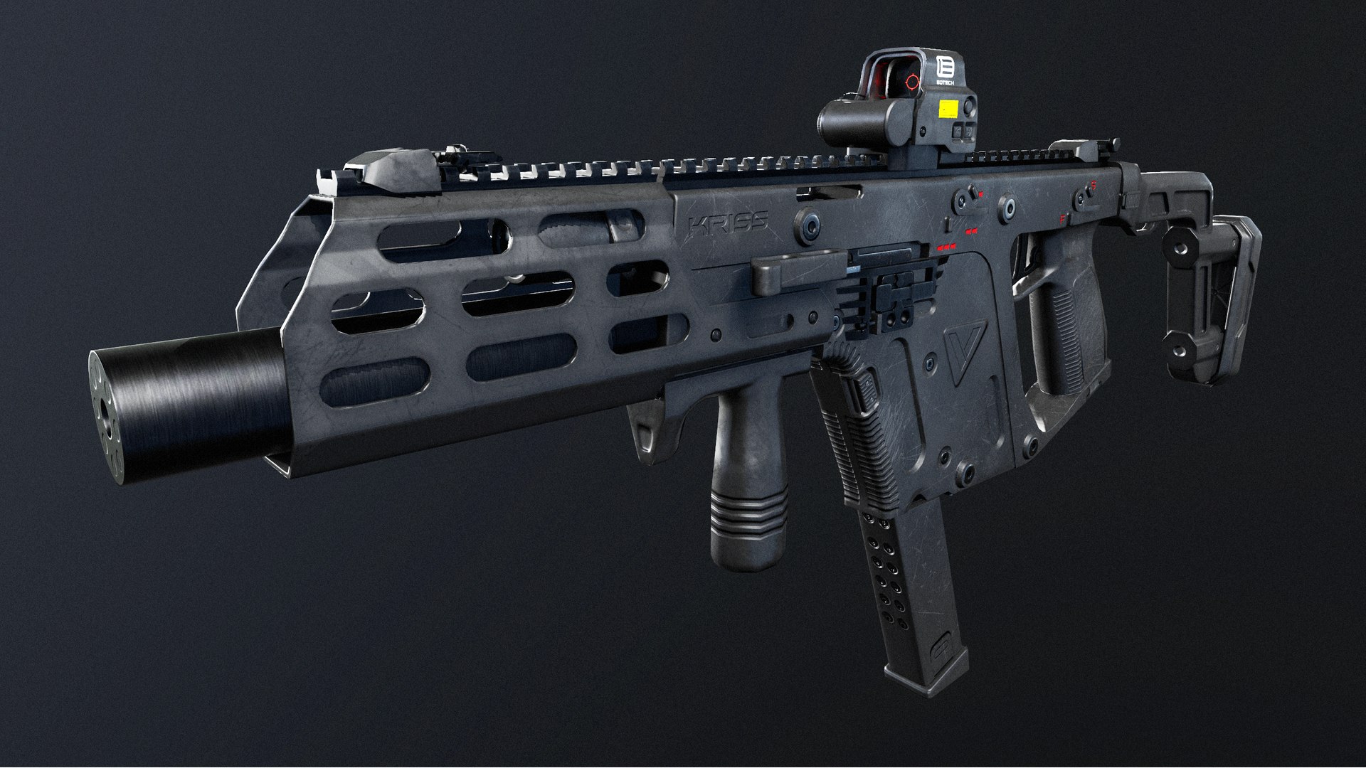 Submachine Gun 3D Model - TurboSquid 1678394