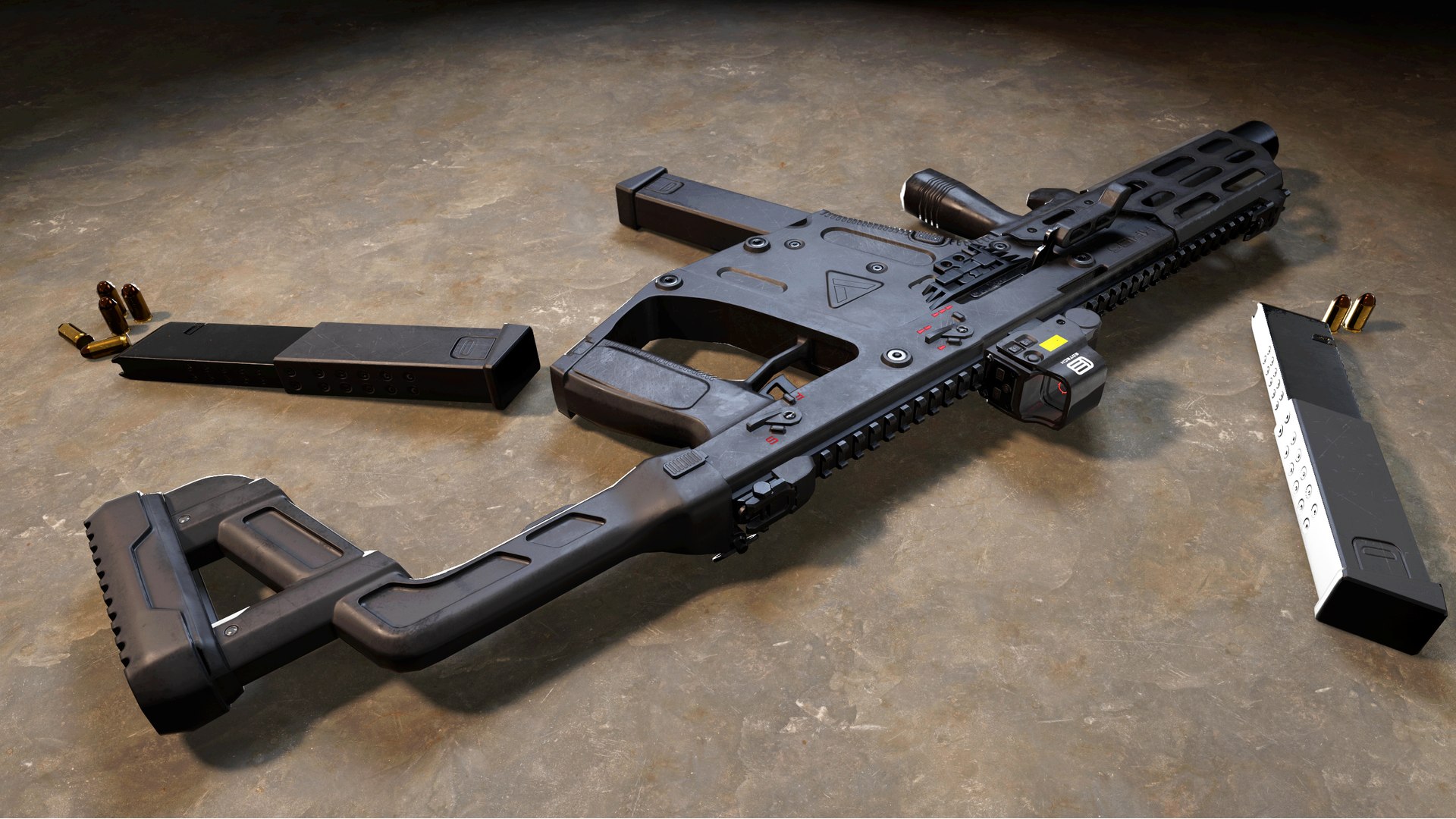 Submachine Gun 3D Model - TurboSquid 1678394