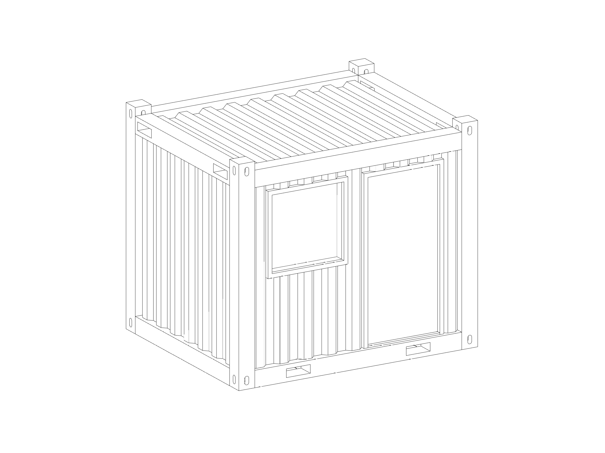 modelo 3d Contenedor de oficina de 10 pies - Familia Revit - TurboSquid ...