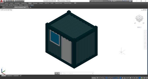 modelo 3d Contenedor de oficina de 10 pies - Familia Revit - TurboSquid ...