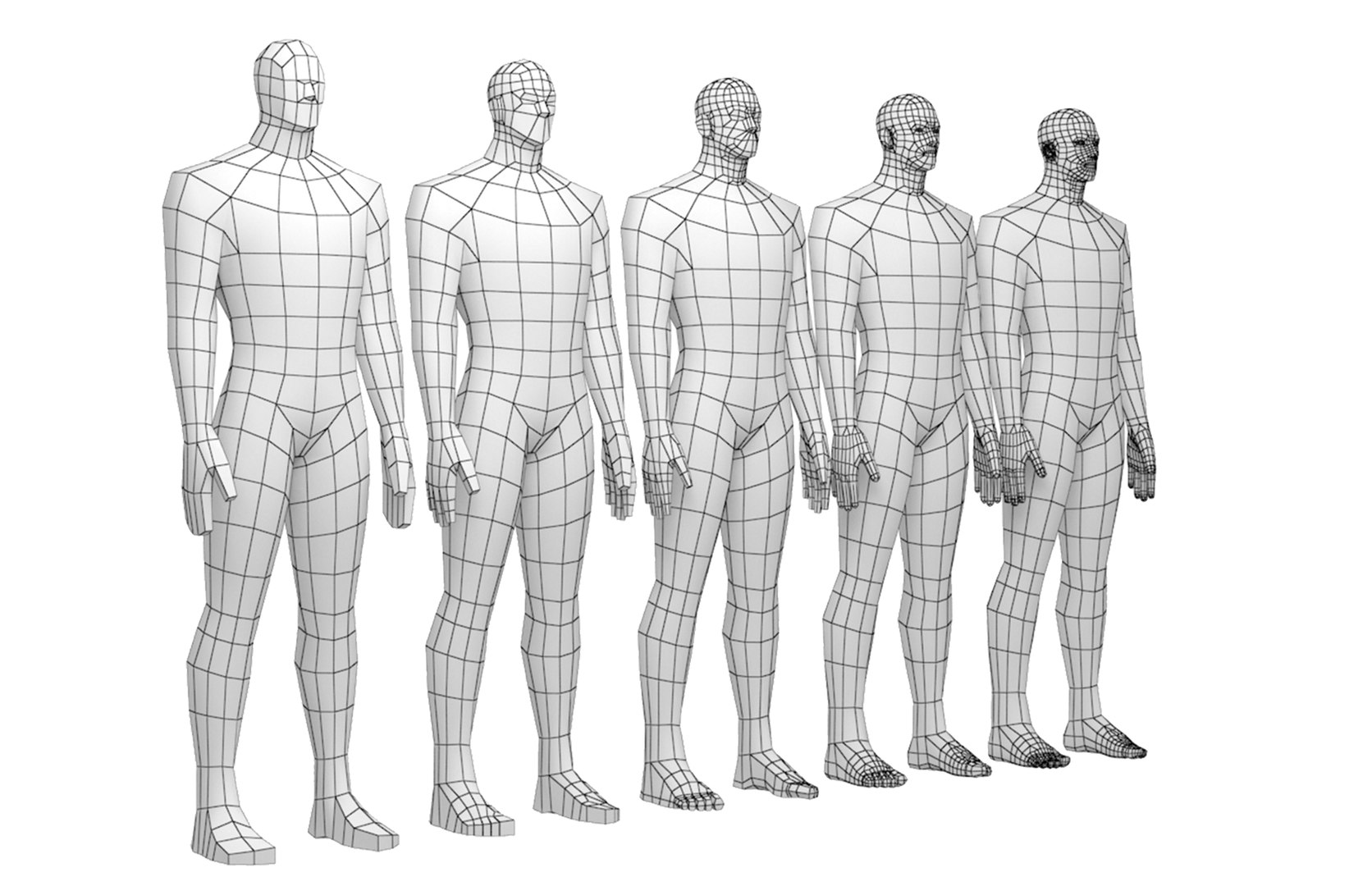 3D Hero Male In Rest Pose In 5 Topologies Model - TurboSquid 2211196