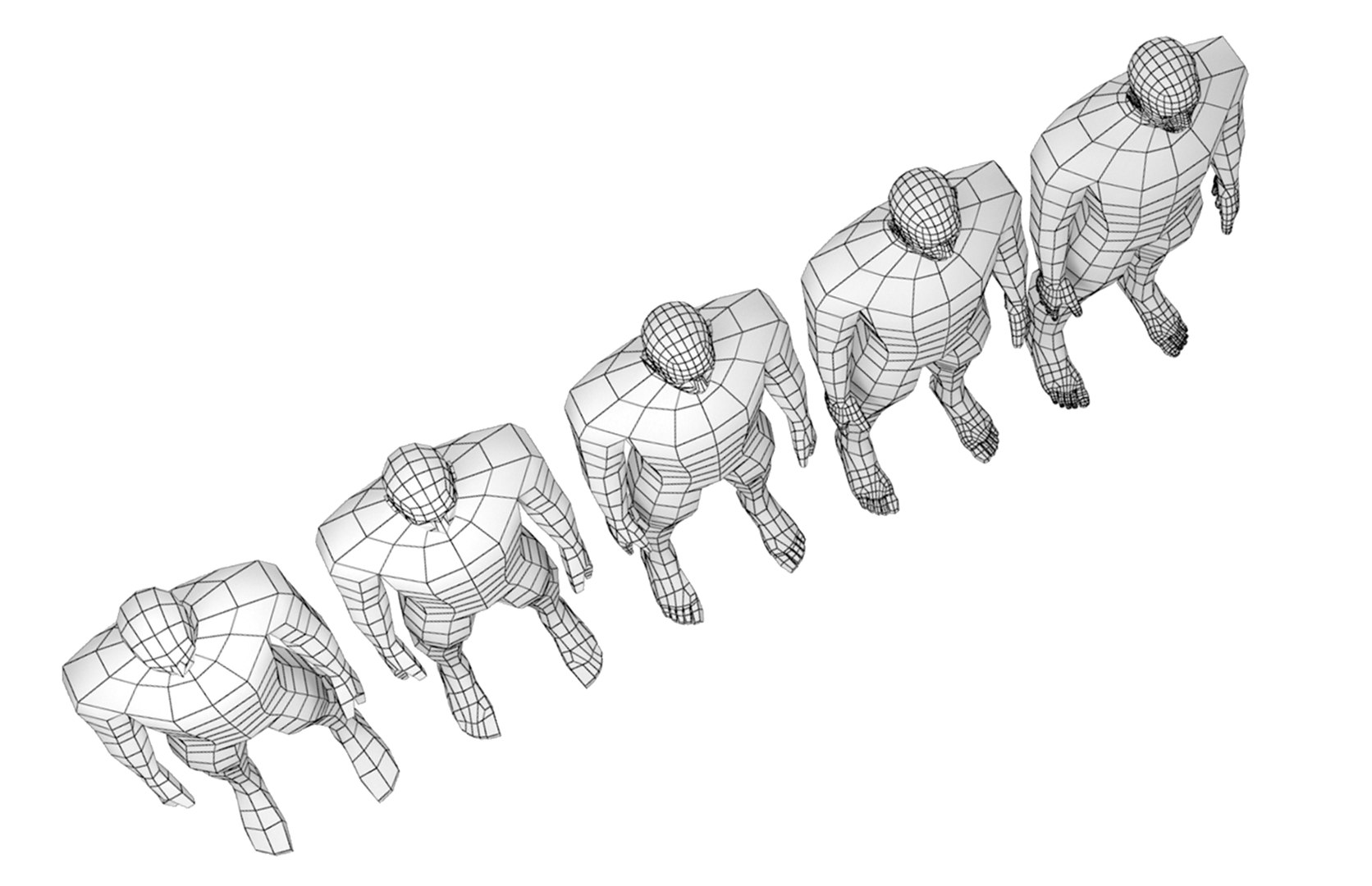 3D Hero Male In Rest Pose In 5 Topologies Model - TurboSquid 2211196