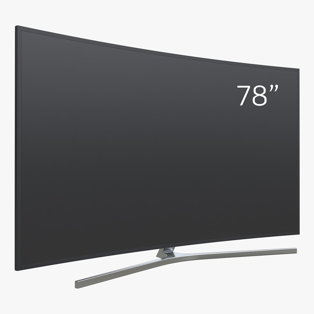 Curved Smart TV 78-inch 3D 모델 - TurboSquid 1967413